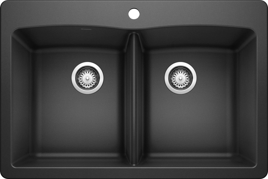 DIAMOND Equal Double Dual Mount | SILGRANIT Anthracite | BLANCO