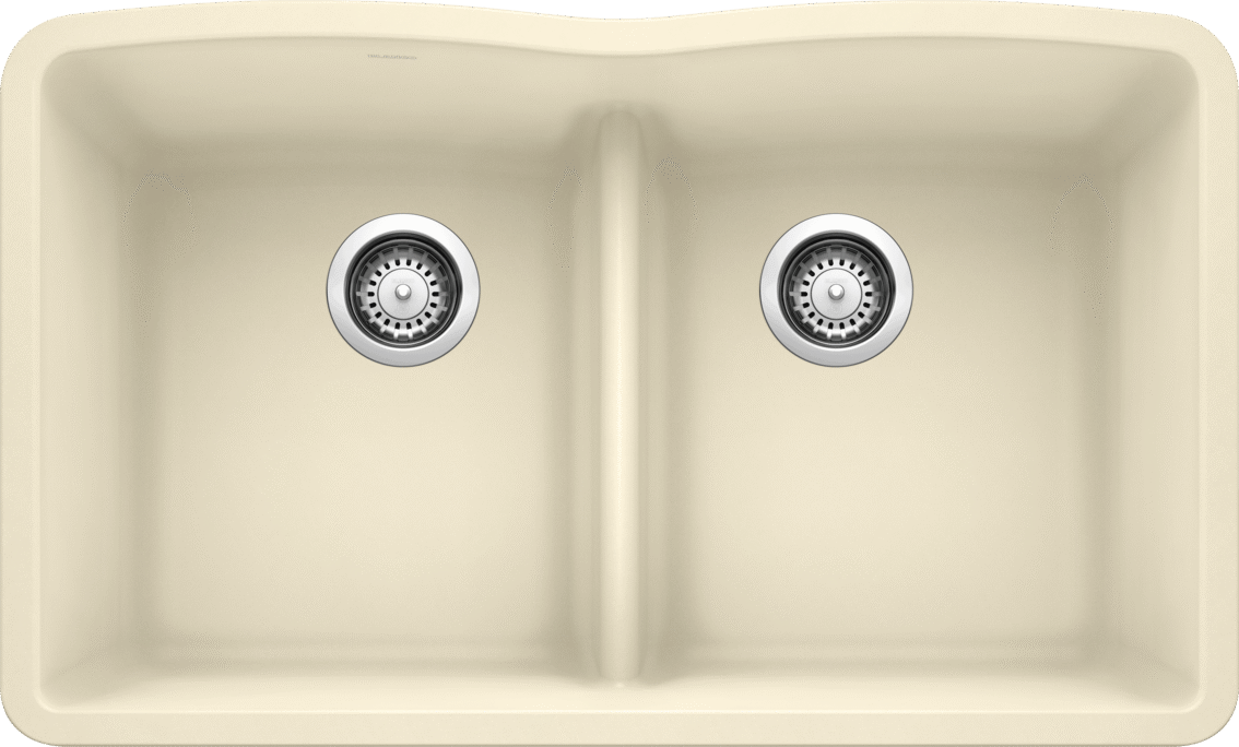 DIAMOND Equal Double Low Divide | SILGRANIT Biscuit | BLANCO