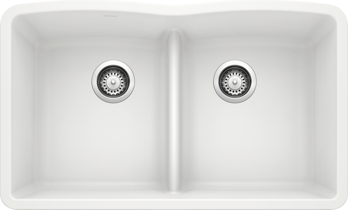 DIAMOND Equal Double Low Divide | SILGRANIT White | BLANCO