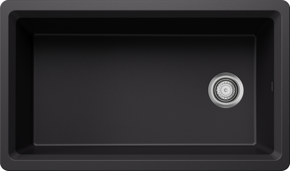 INTEOS 33 | SILGRANIT Coal Black - w/o pop-up waste, with accessories ...