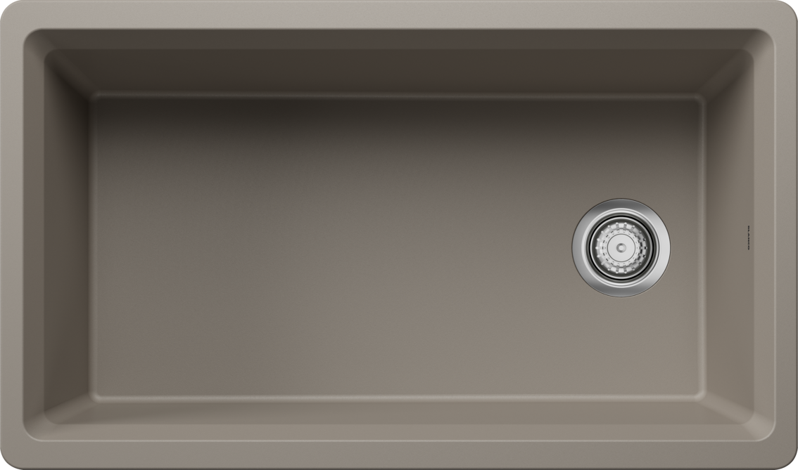 INTEOS 33 | SILGRANIT Truffle - w/o pop-up waste, with accessories | BLANCO