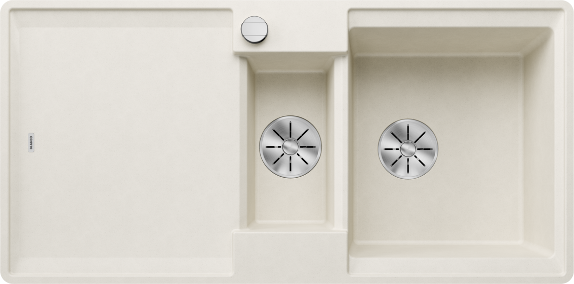 ADIRA 6 S-F | SILGRANIT soft white - with drain remote control, with ...