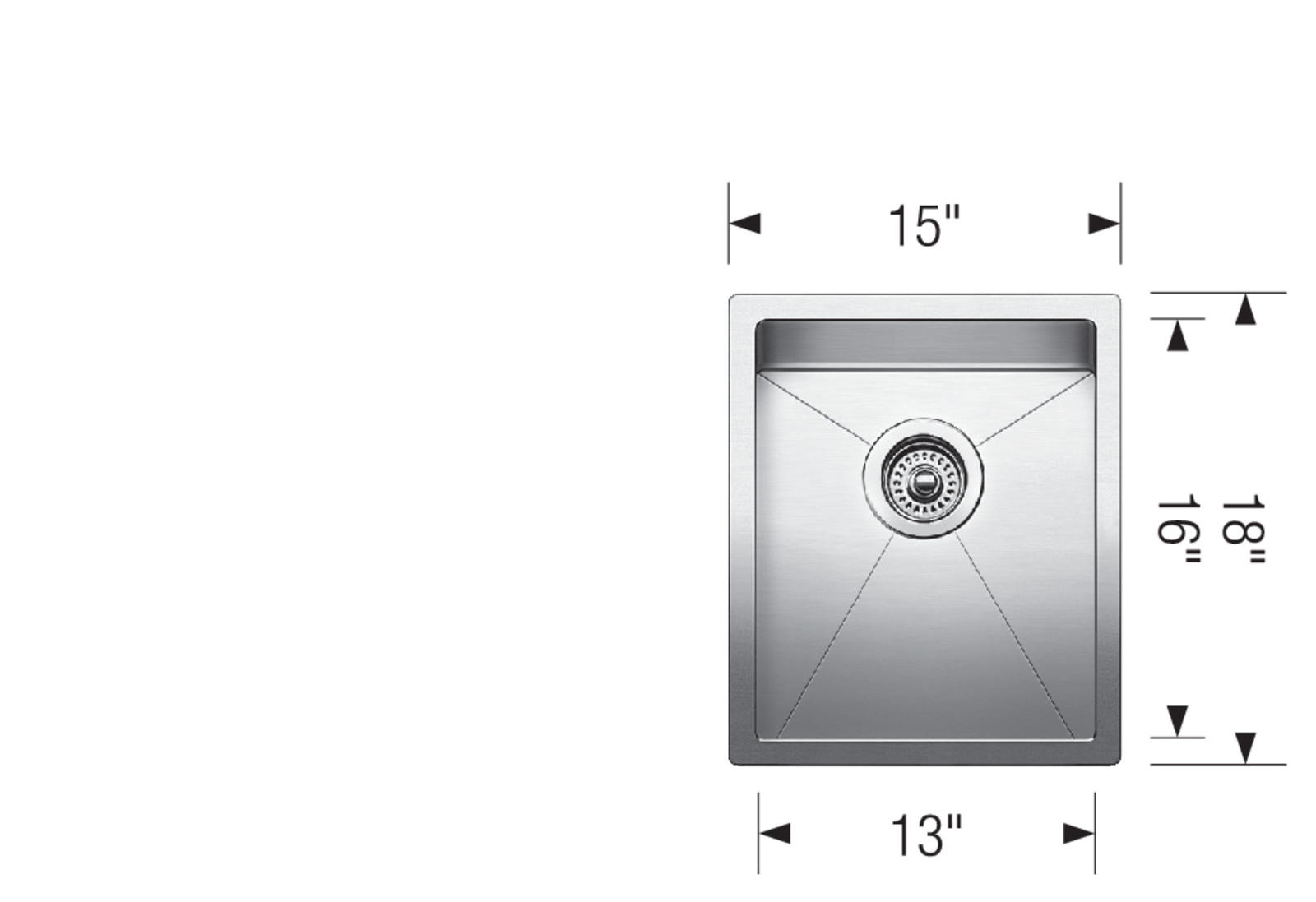 PRECISION R10 Small | Stainless steel satin polish | BLANCO