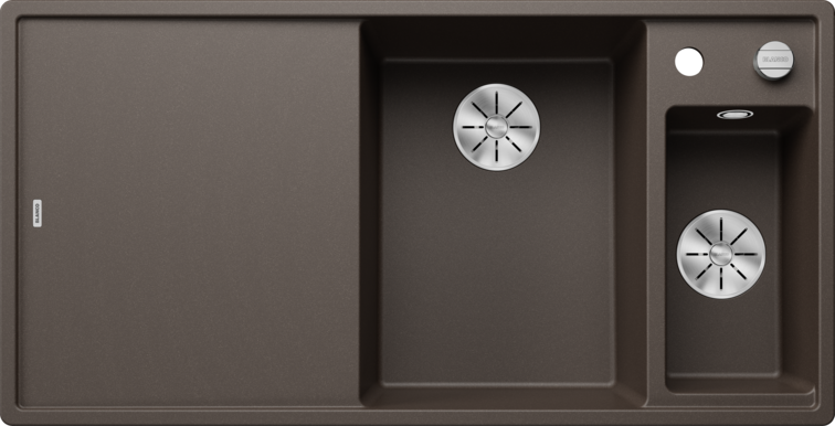 AXIA III 6 S | SILGRANIT café - incl. planche à découper bois | BLANCO