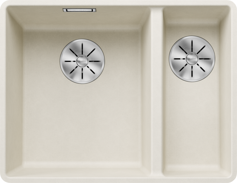 SUBLINE 340/160-F | SILGRANIT soft white - w/o drain remote control | BLANCO