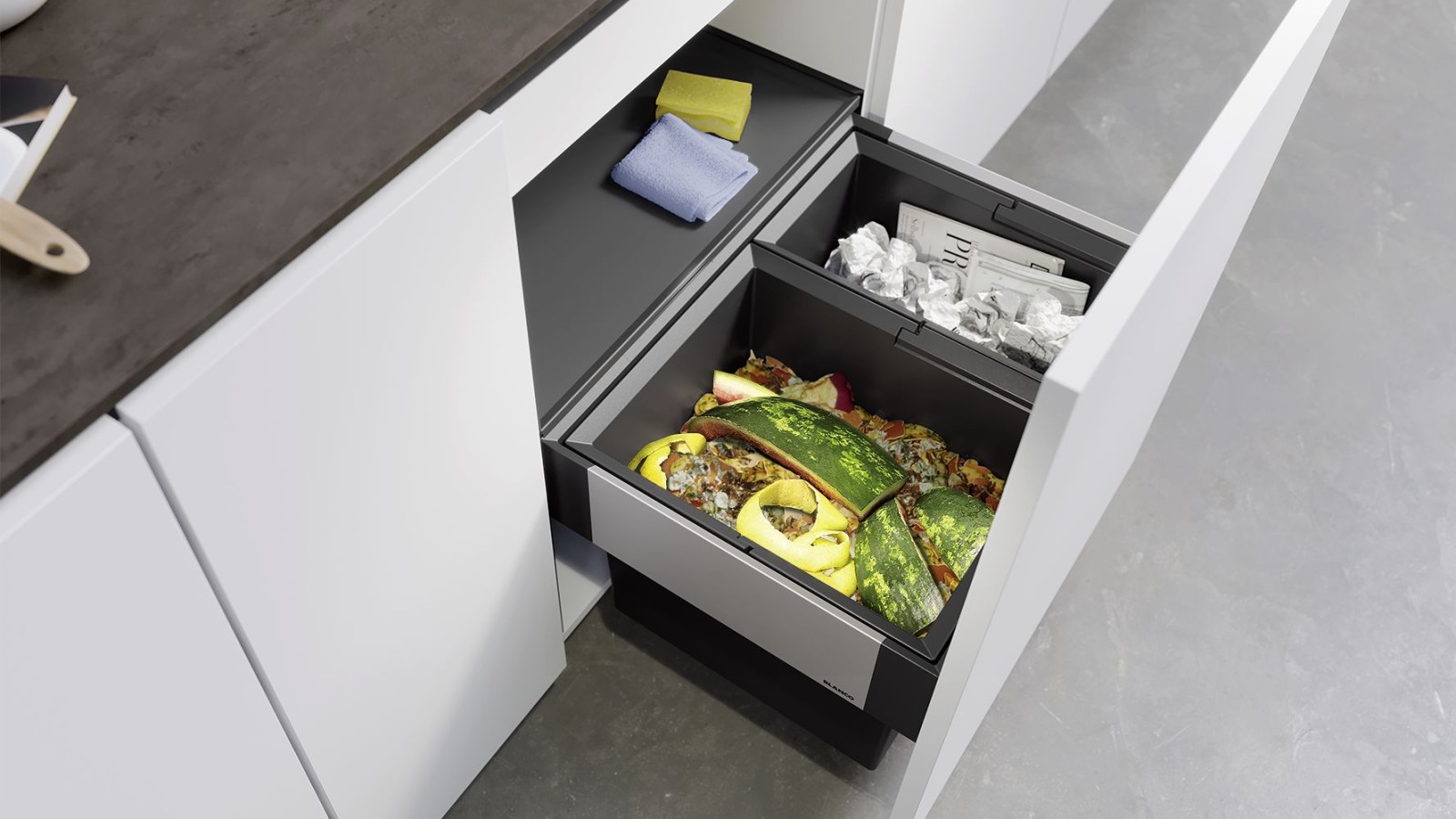 Waste bins for waste sorting in the kitchen | BLANCO